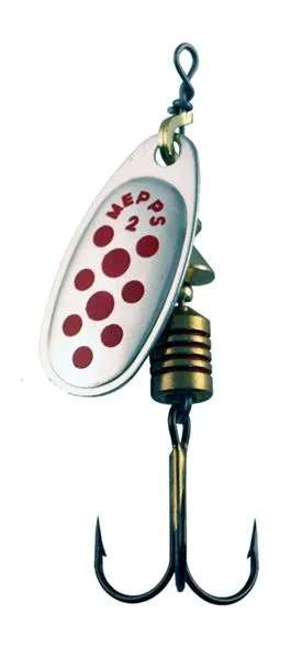 Mepps Silver Red Dot Spinner sz 1 - West Lothian Angling