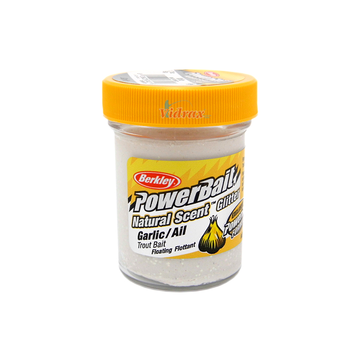 Berkley Powerbait Natural Scent Glitter White Garlic - West Lothian Angling